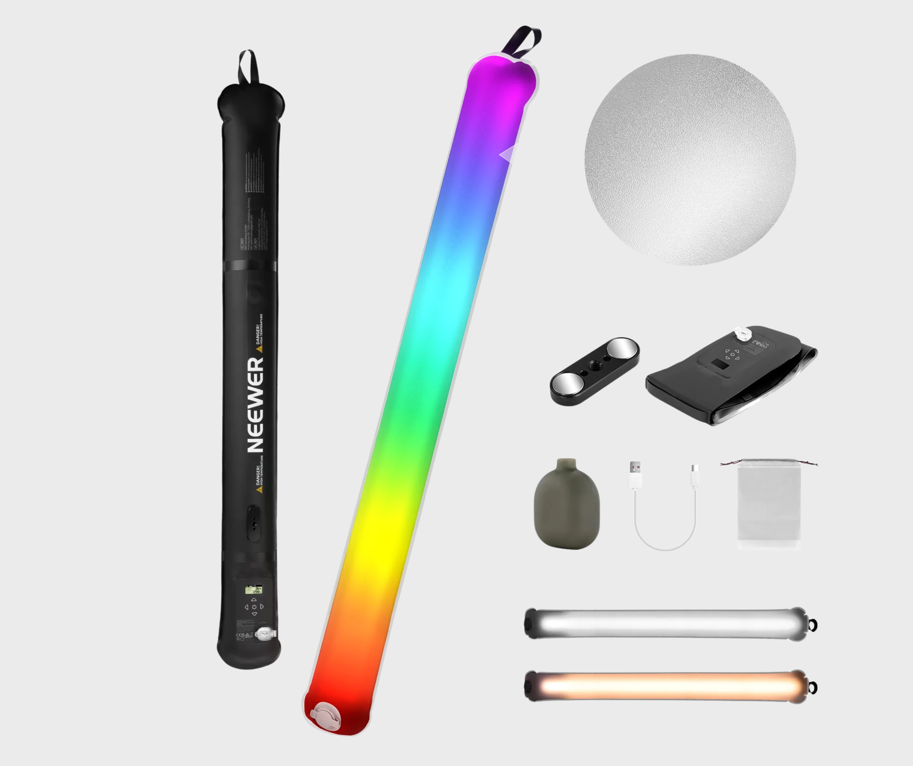NEEWER BASICS GC30C 30W RGB Handheld Inflatable LED Fill Light ...
